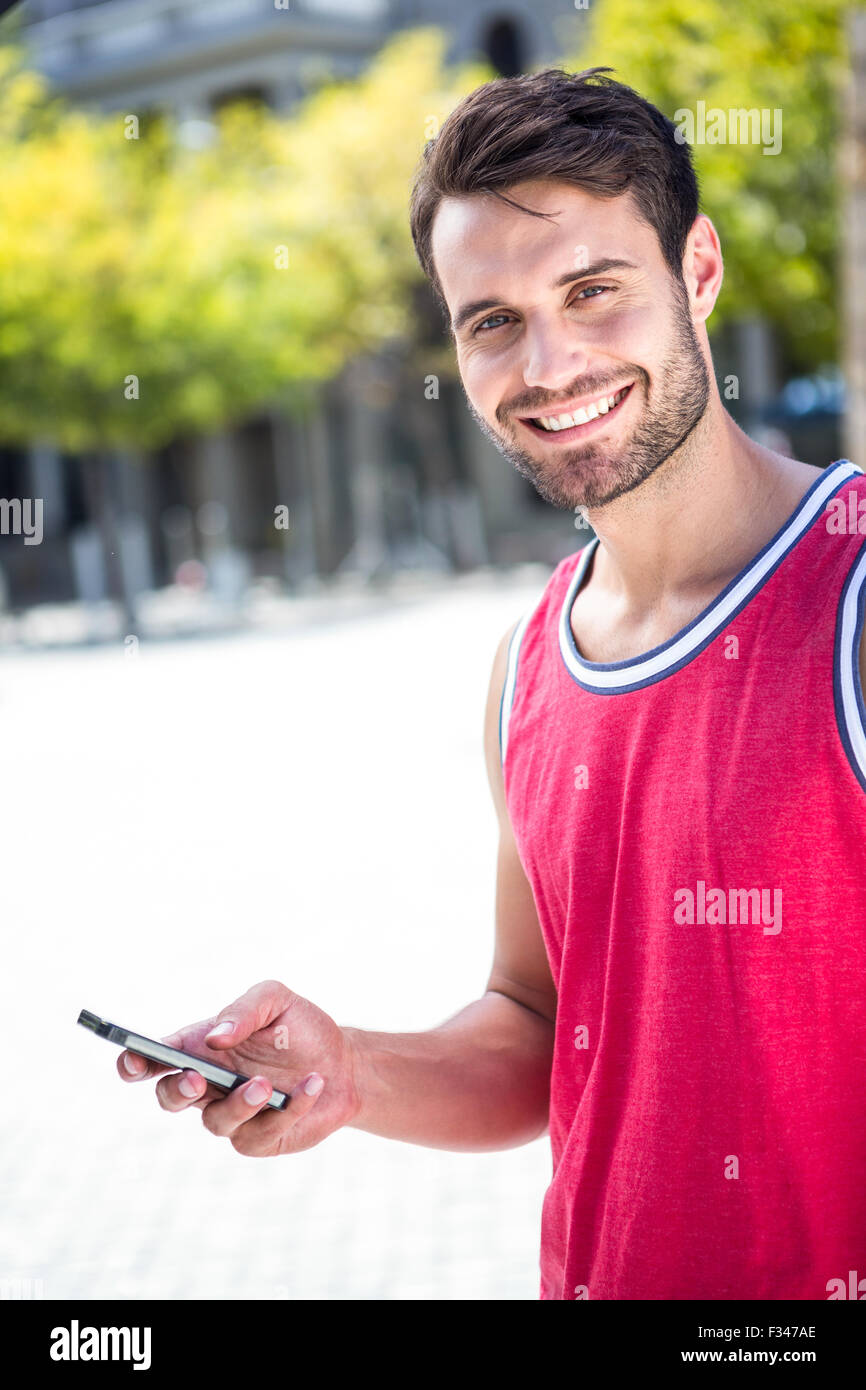 Side view smiling handsome hi-res stock photography and images - Alamy
