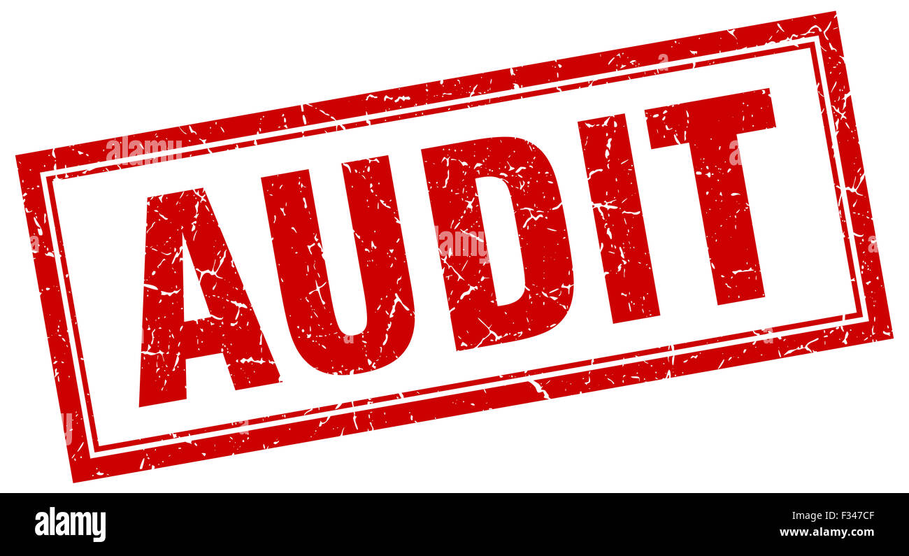 audit red square grunge stamp on white Stock Photo - Alamy