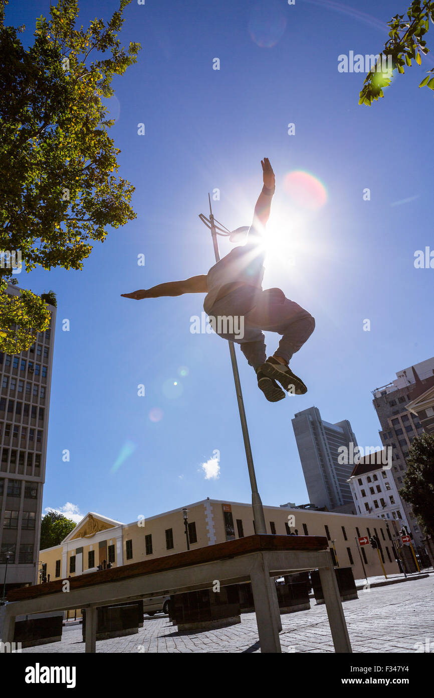 Parkour jump wall hi-res stock photography and images - Alamy