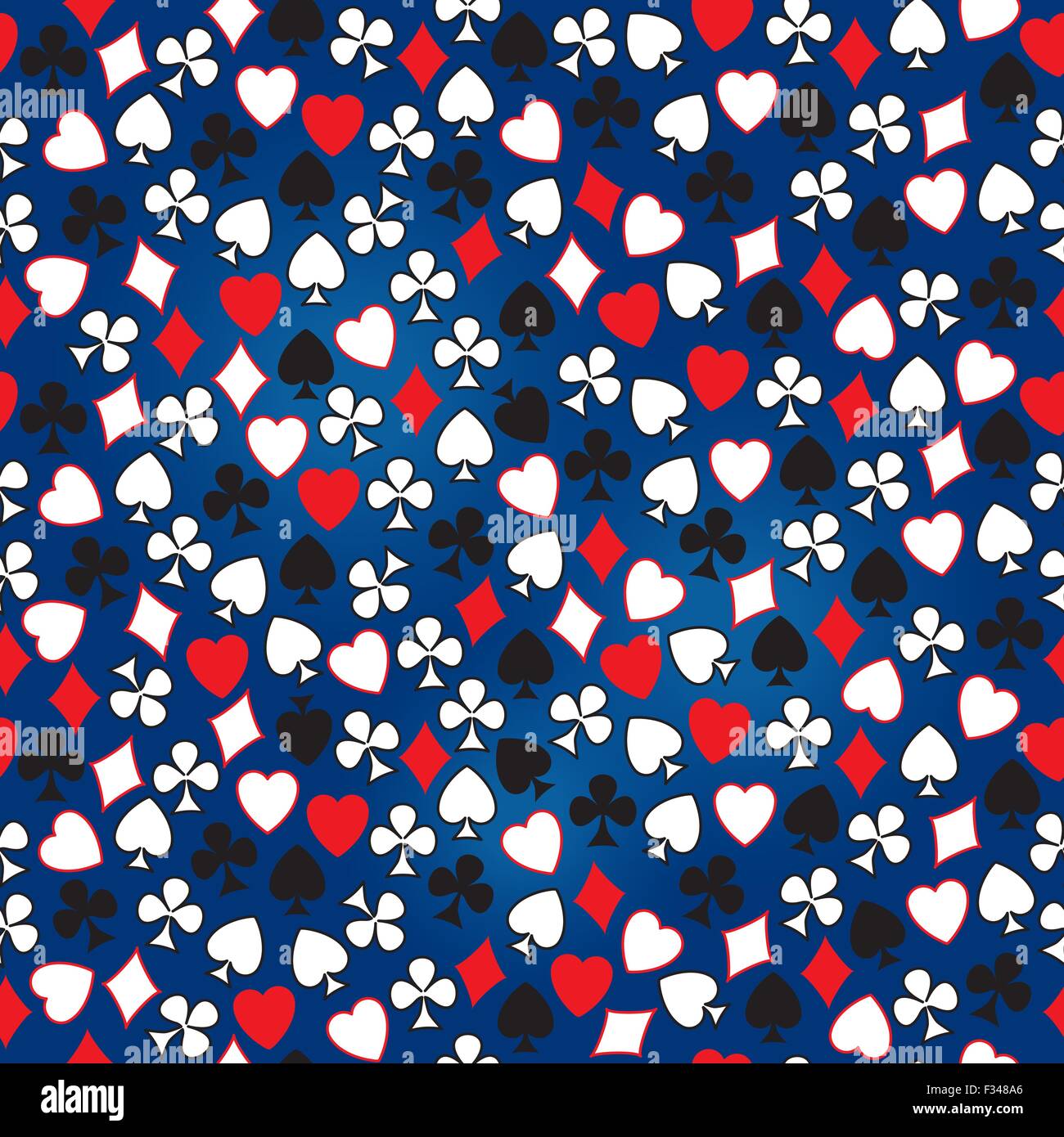 Background with card suits. Vector illustration . Blue template Stock ...