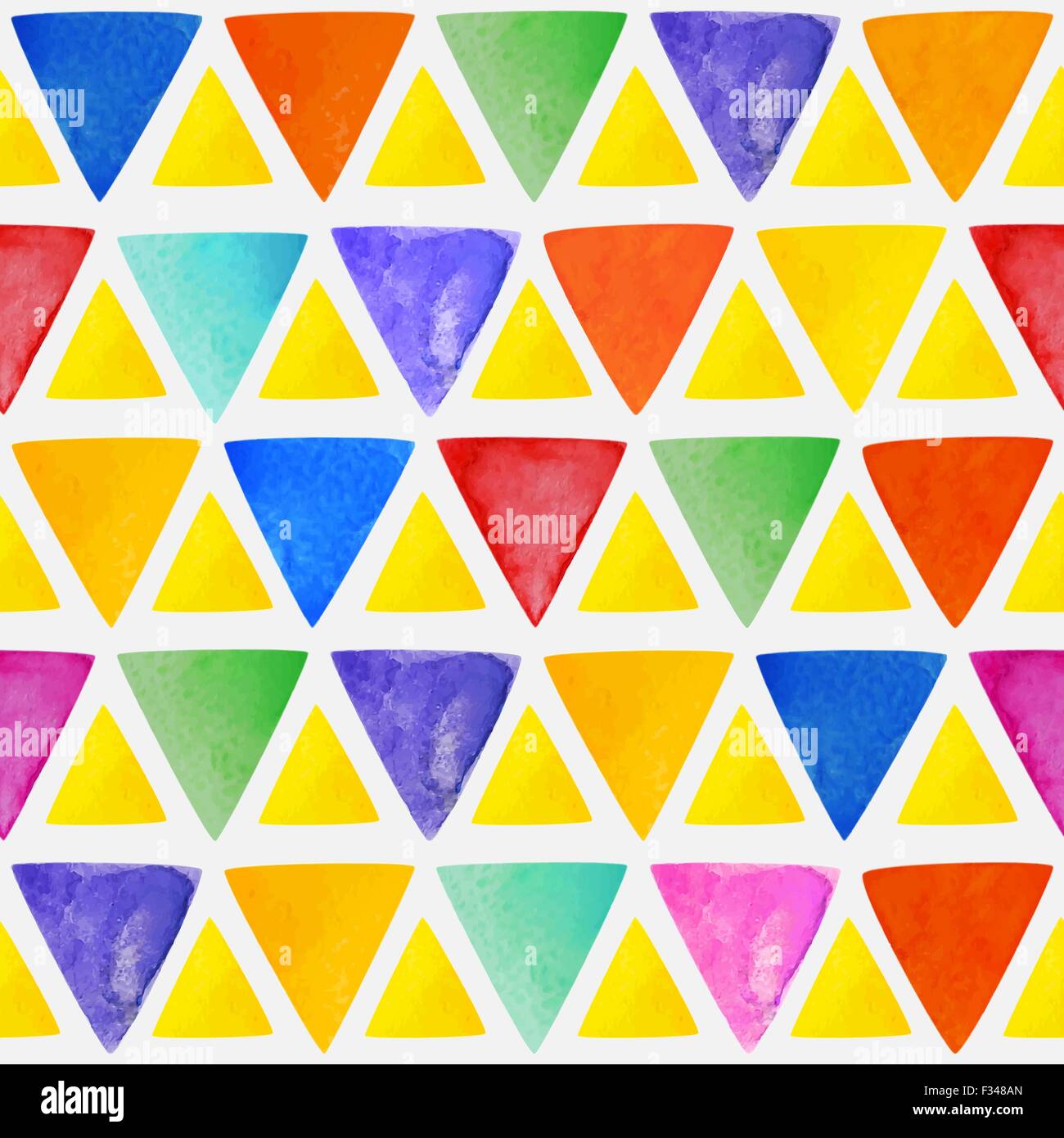 Seamless watercolor geometric pattern. Vector illustration Stock Vector ...