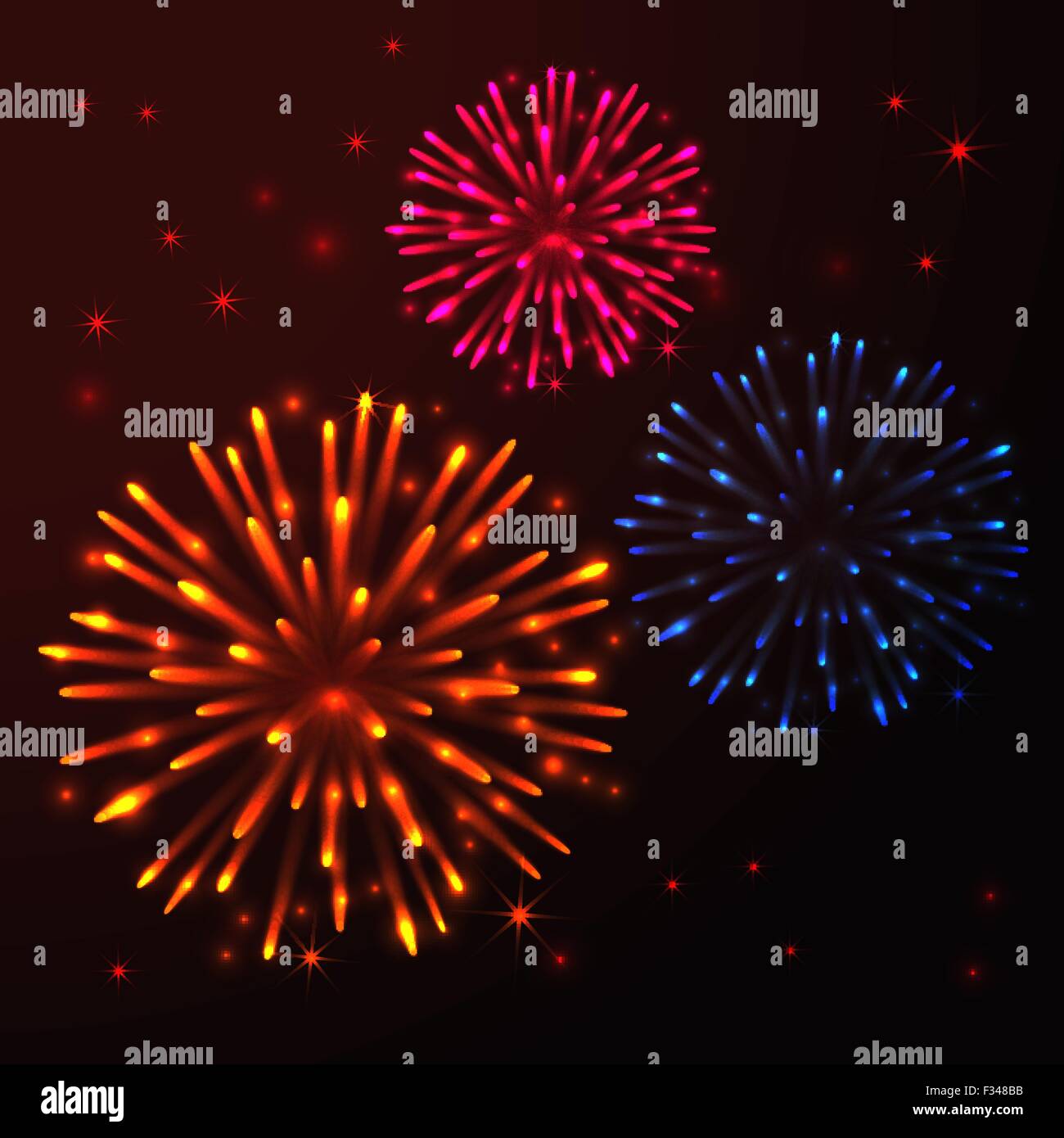 Vector Bright Fireworks Stock Vector Image & Art - Alamy