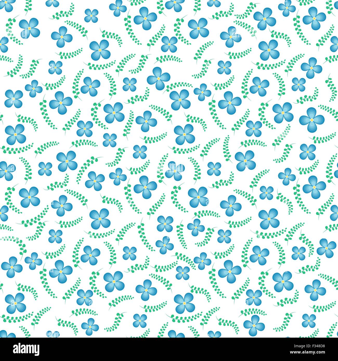 Seamless pattern of a small blue flowers Stock Vector Image & Art - Alamy