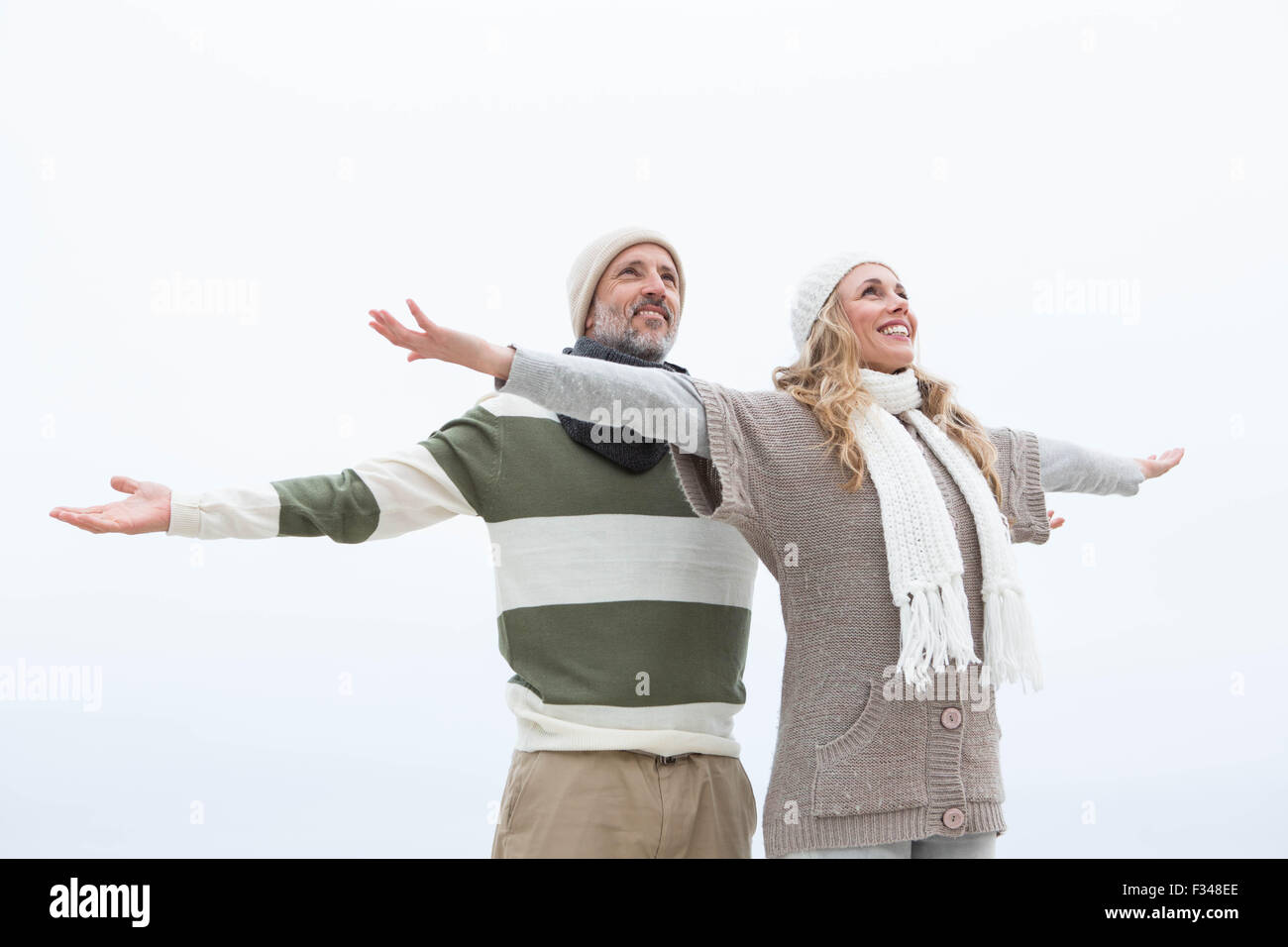 Happy man wide open arms hi-res stock photography and images - Alamy