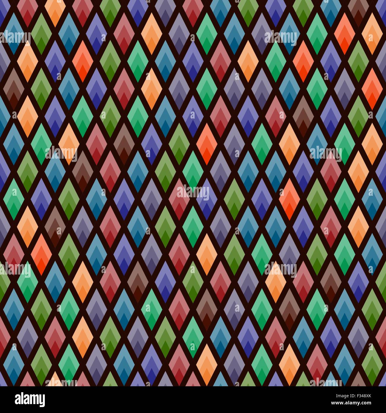 Seamless background of colored rhombs in ethnic shades Stock Vector ...