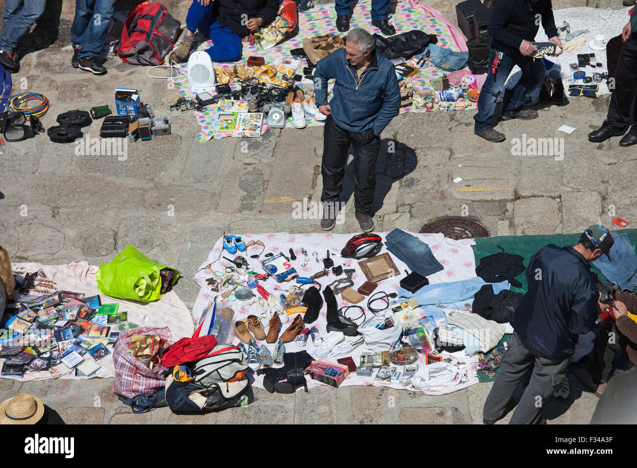Vandoma Flea Market in Porto, Portugal, traditional Portuguese Saturday ...