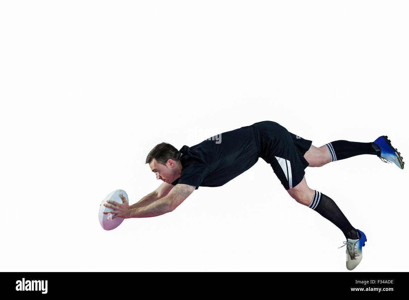 A rugby player scoring a try Stock Photo - Alamy