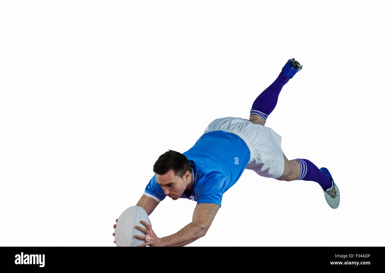 A rugby player scoring a try Stock Photo - Alamy