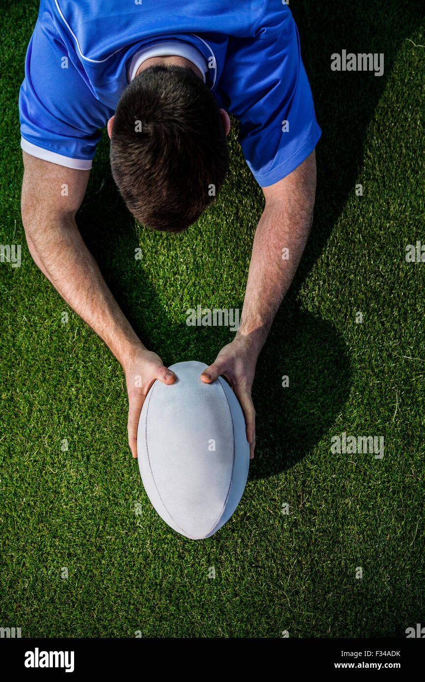 A rugby player scoring a try Stock Photo - Alamy