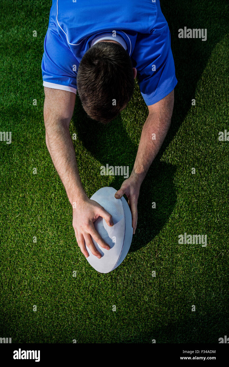 A rugby player scoring a try Stock Photo - Alamy