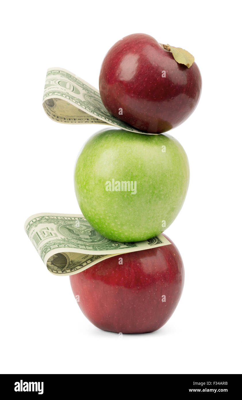 Money and fruit Cut Out Stock Images & Pictures - Alamy
