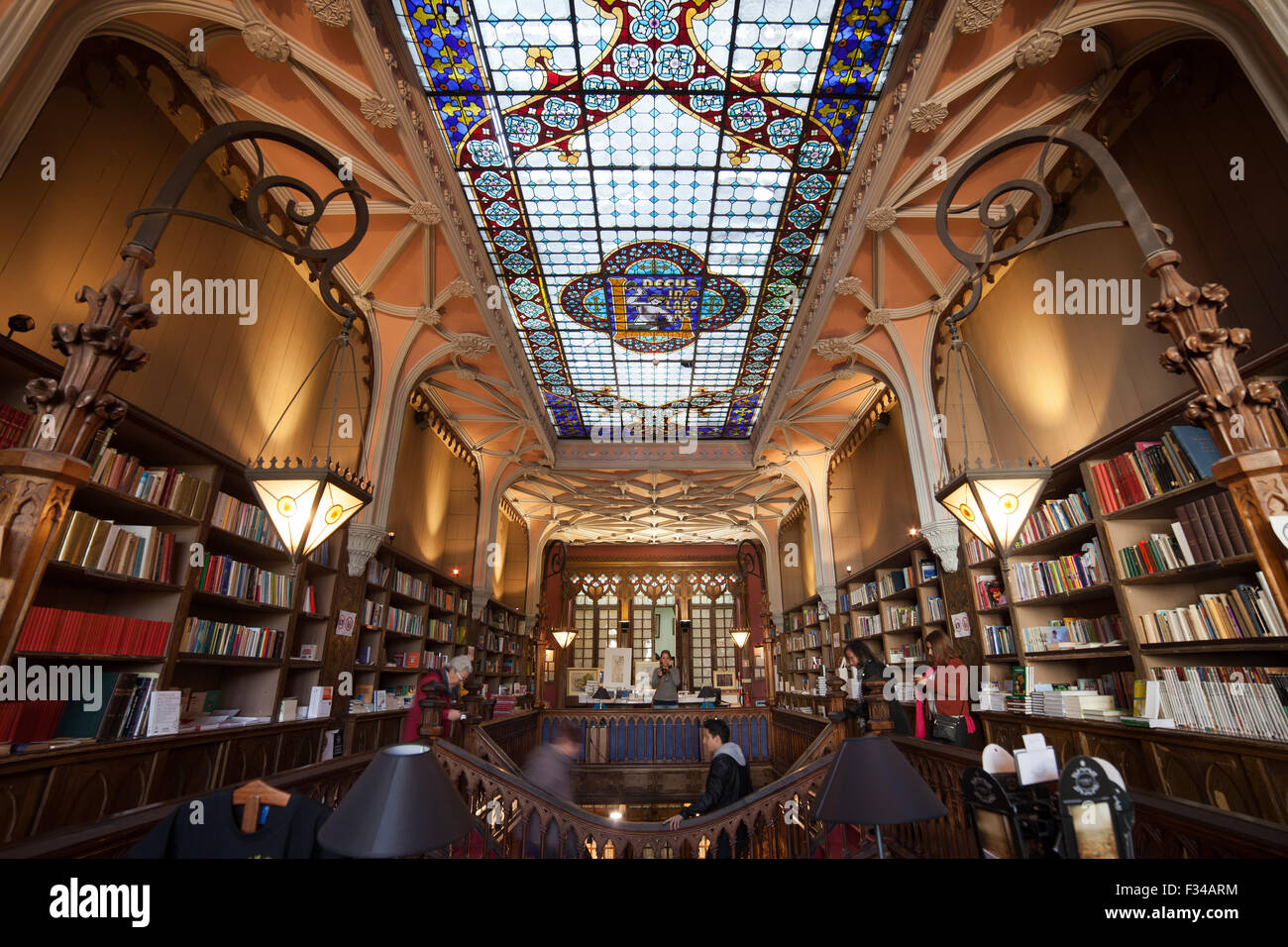 Lello and Irmao Bookstore interior in Porto, Portugal Stock Photo - Alamy