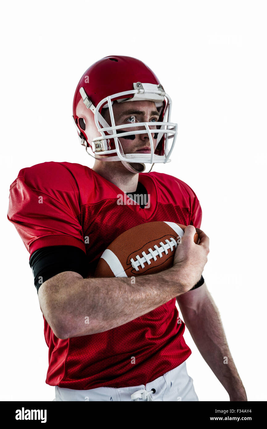 American football player being ready for playing Stock Photo - Alamy