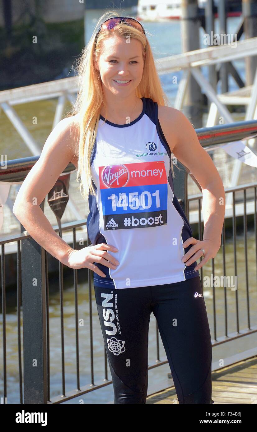 London, UK. Amy Guy at London Marathon 2014 Celebrities Photocall at ...