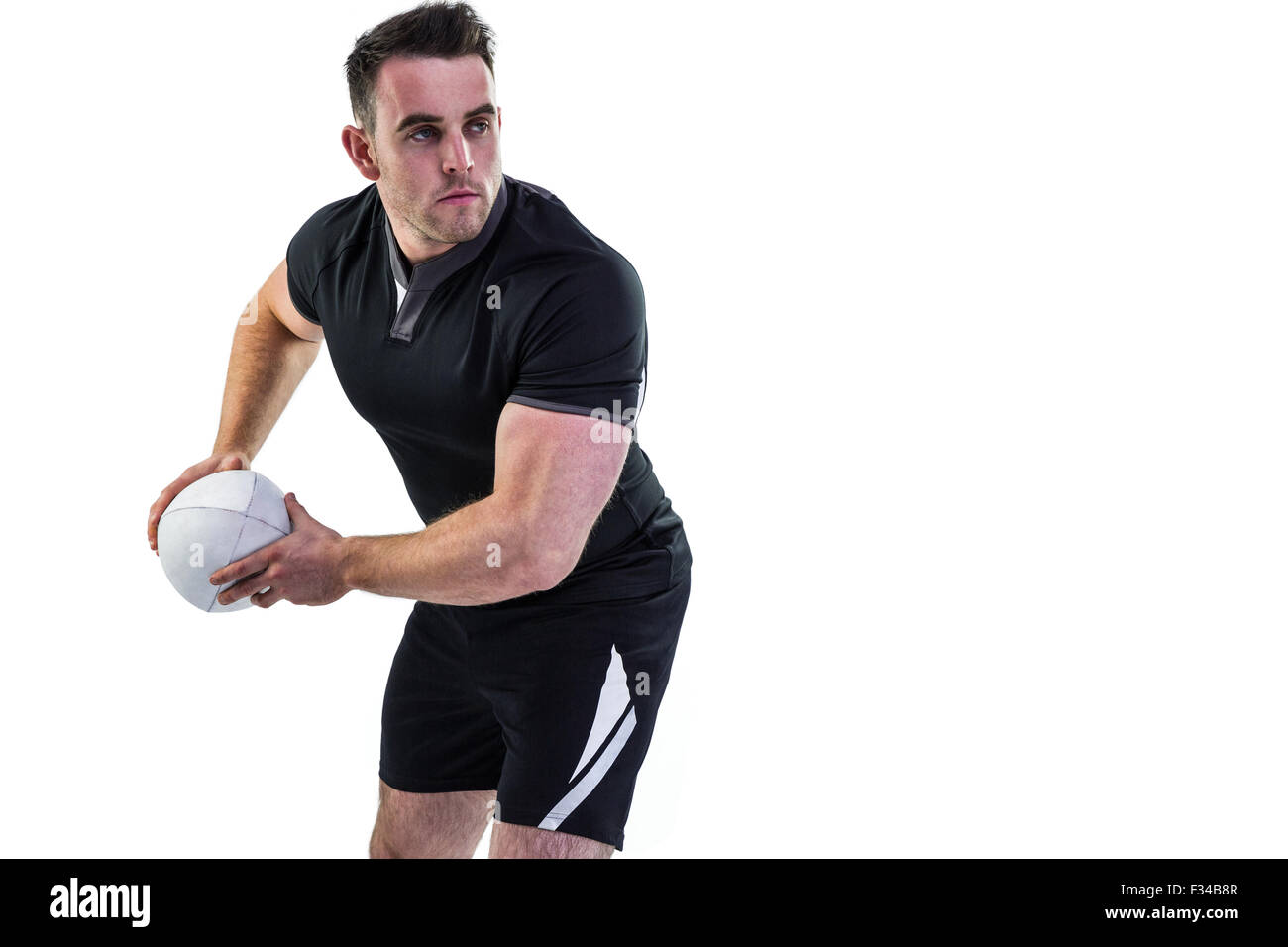 Rugby player throwing the ball Stock Photo - Alamy