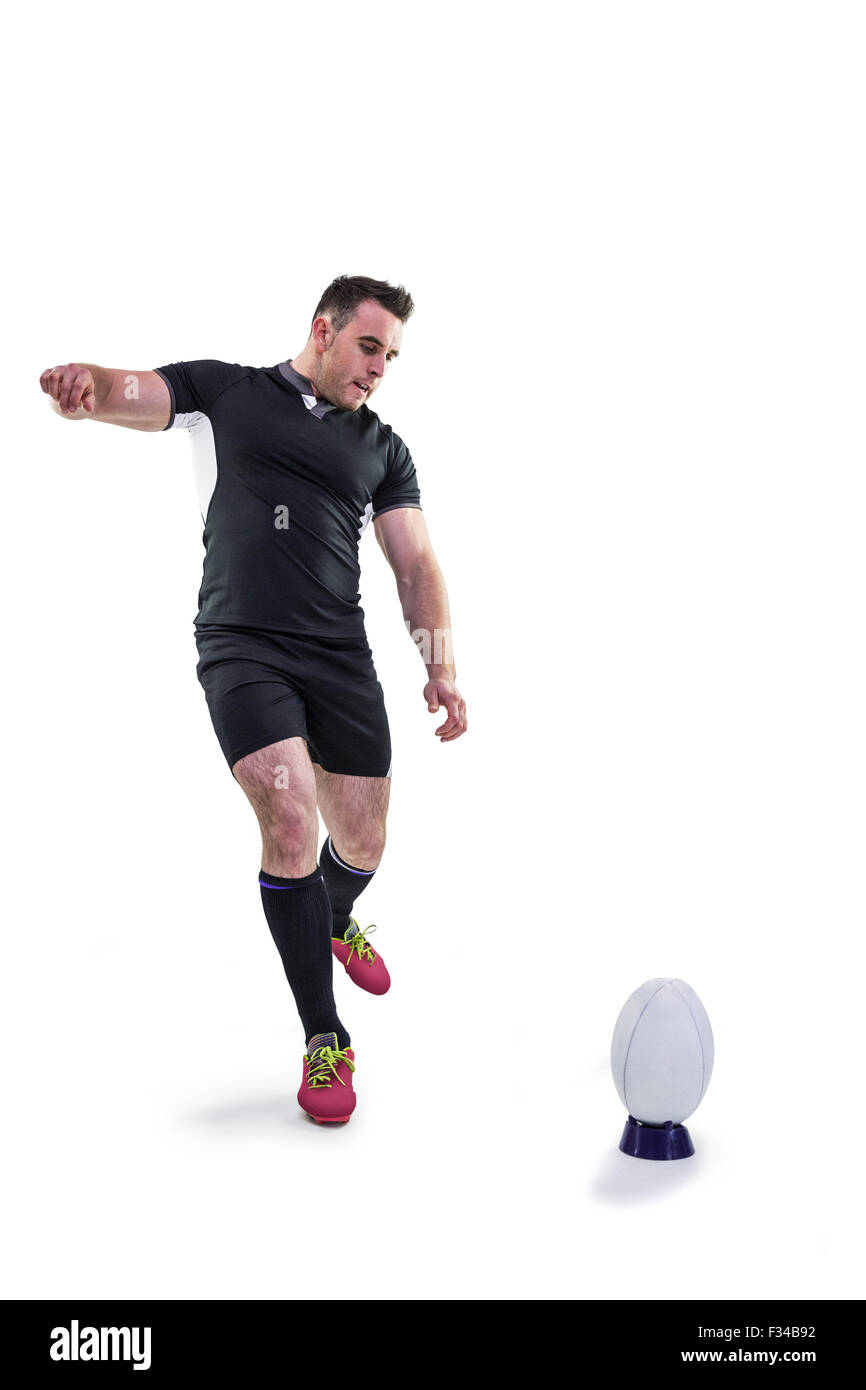 Kicking Rugby Ball Cut Out Stock Images & Pictures - Alamy