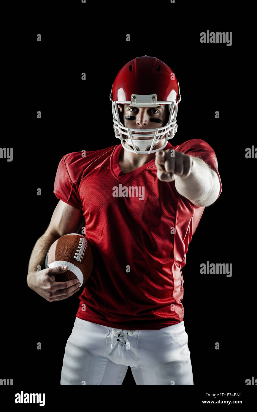 American football player pointing at camera Stock Photo - Alamy