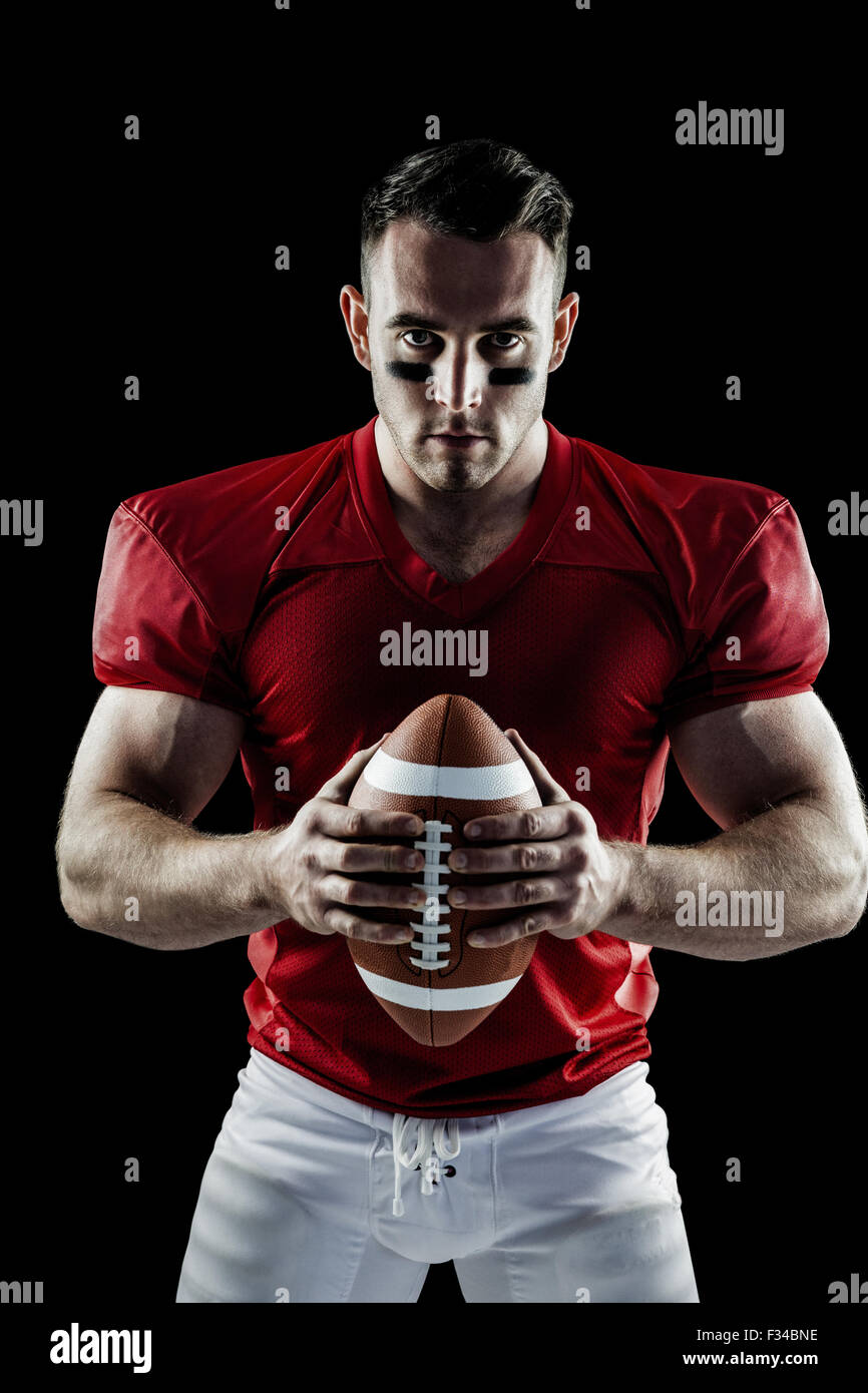 American football player looking at camera Stock Photo - Alamy