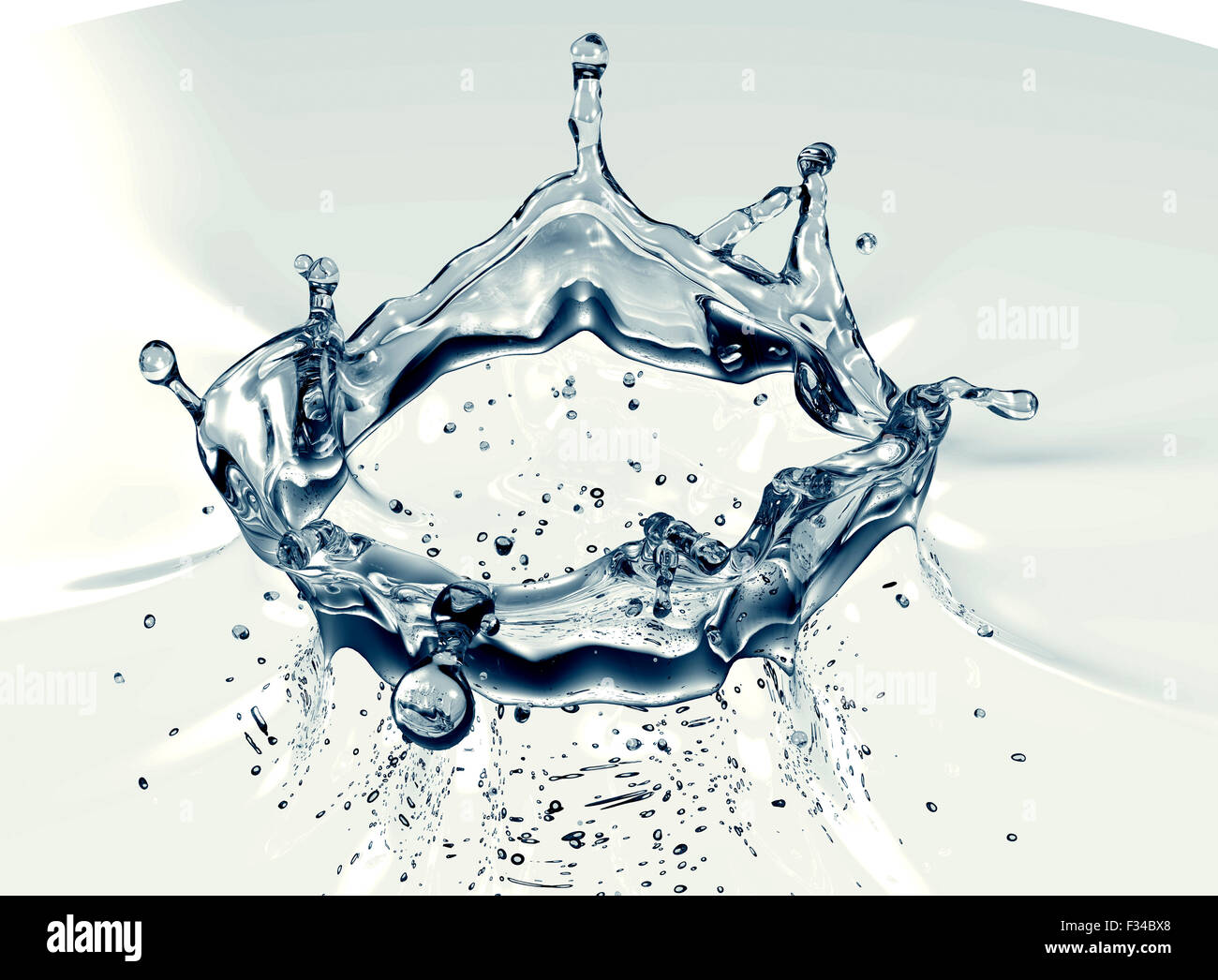 splash of water isolated on white Stock Photo - Alamy