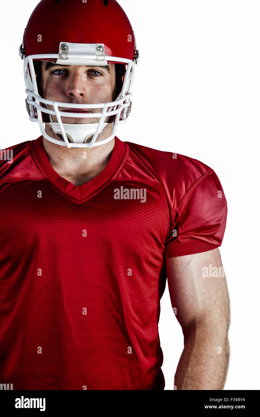 American football player looking at camera Stock Photo - Alamy