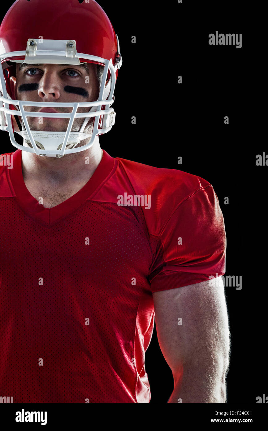 American football player looking at camera Stock Photo - Alamy