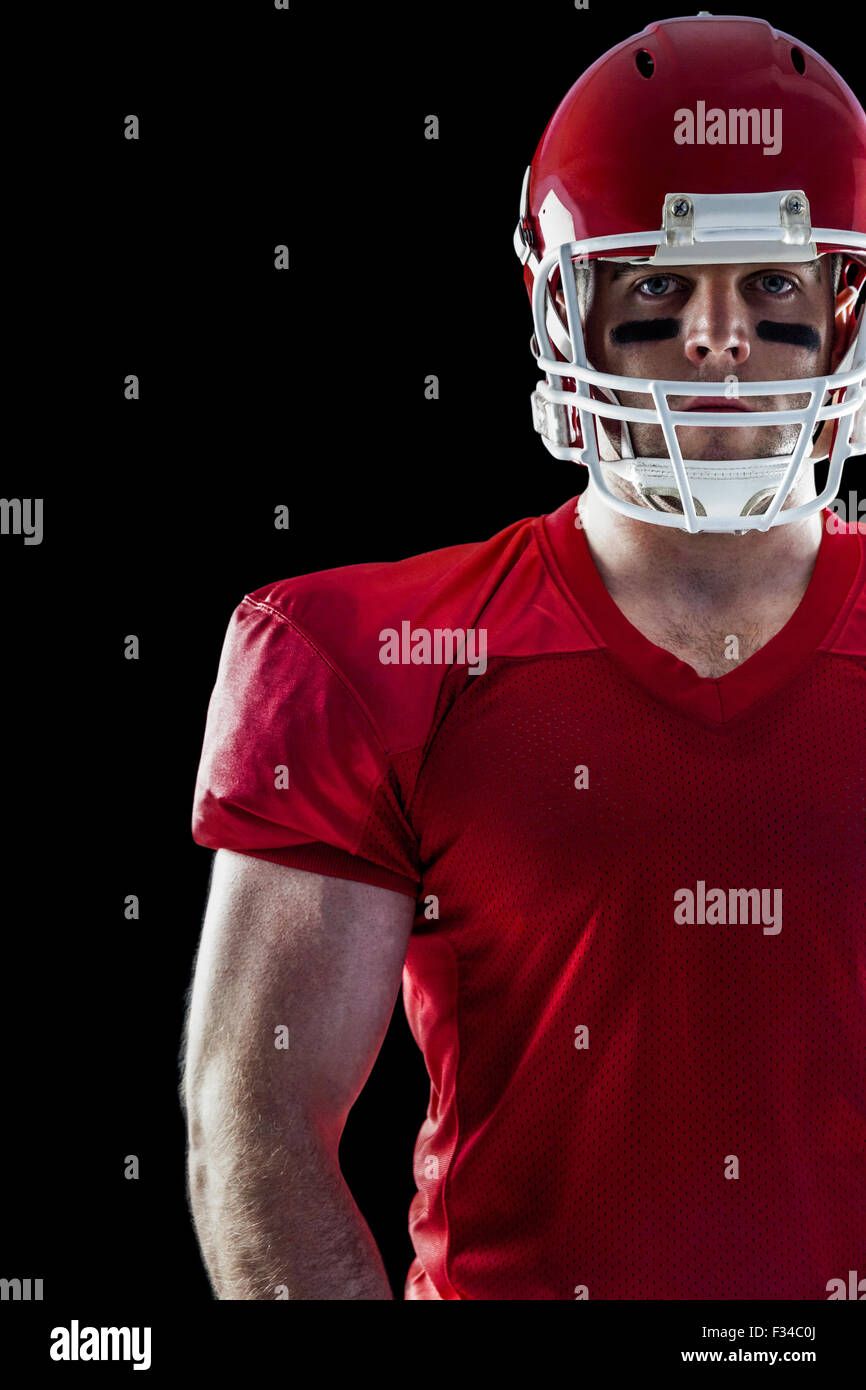 American football player looking at camera Stock Photo - Alamy