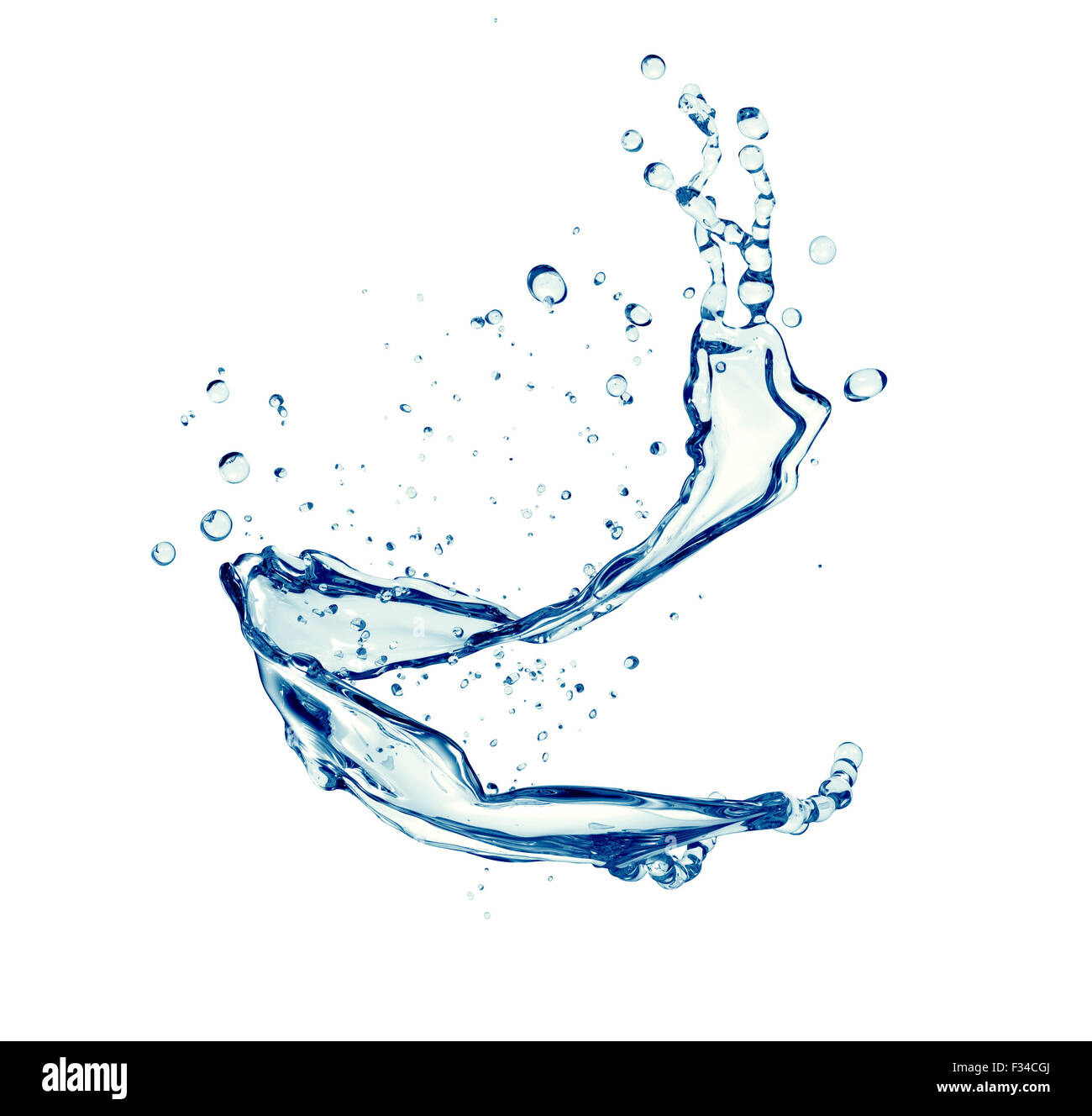 splash of water isolated on white with clipping path Stock Photo - Alamy