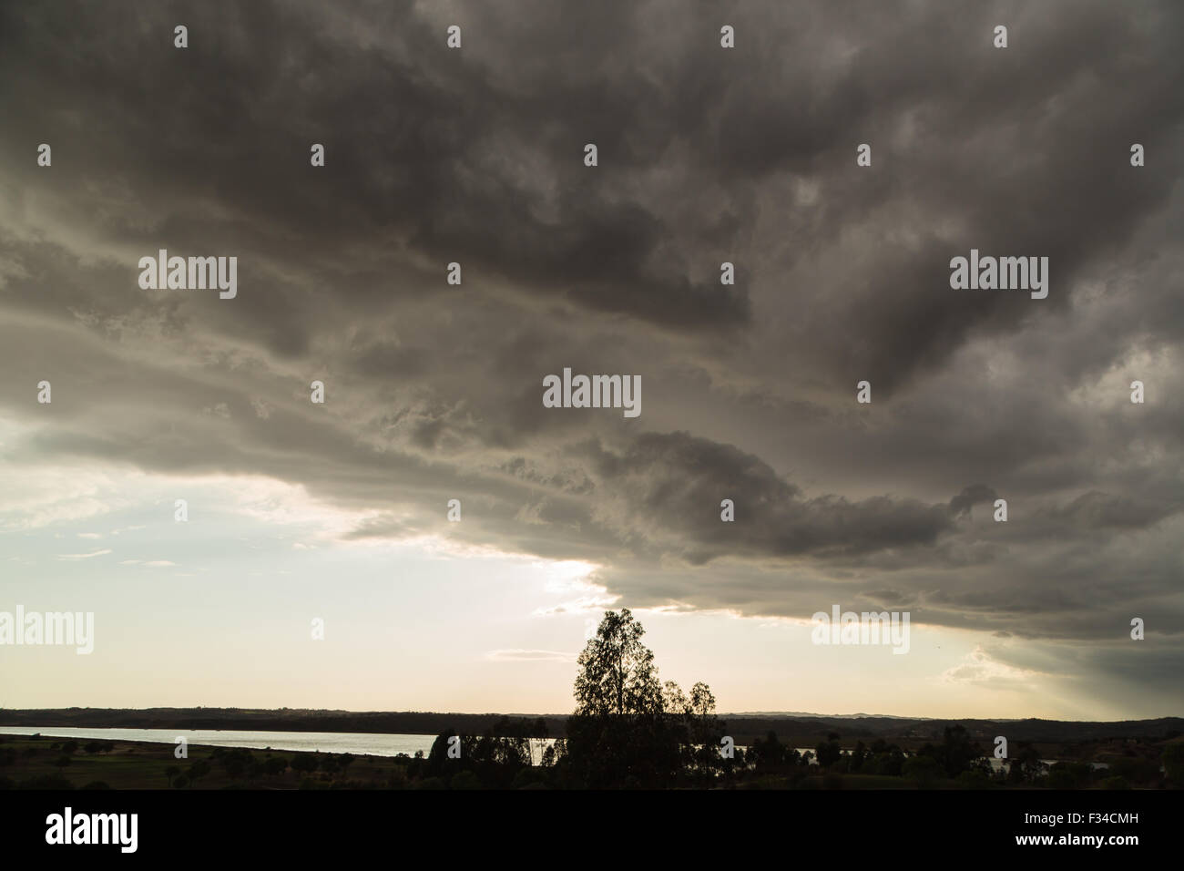 Ayamonte, Andalucia Spain. 29th September, 2015. A Storm breaks over ...