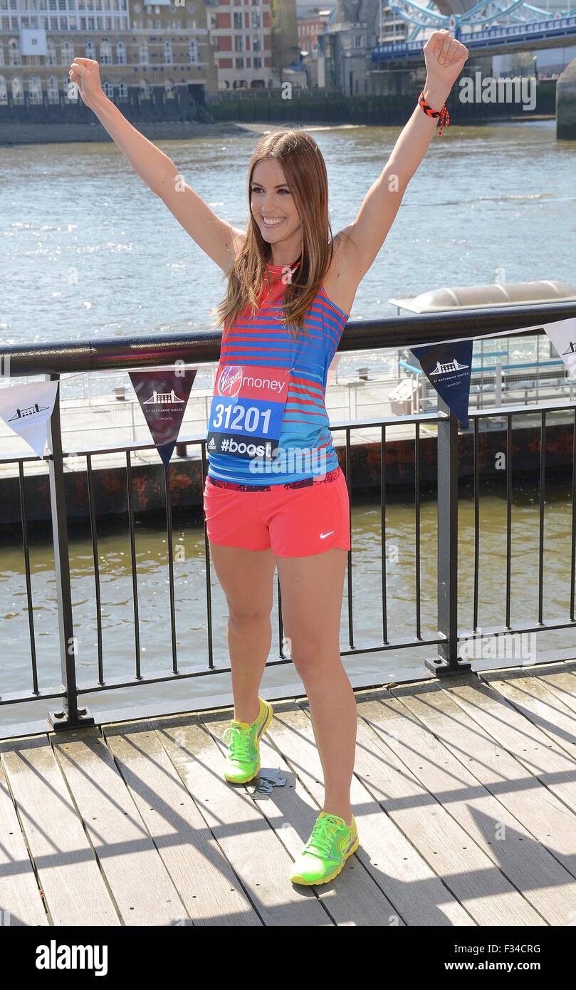 London, UK. Charlie Webster at London Marathon 2014 Celebrities ...