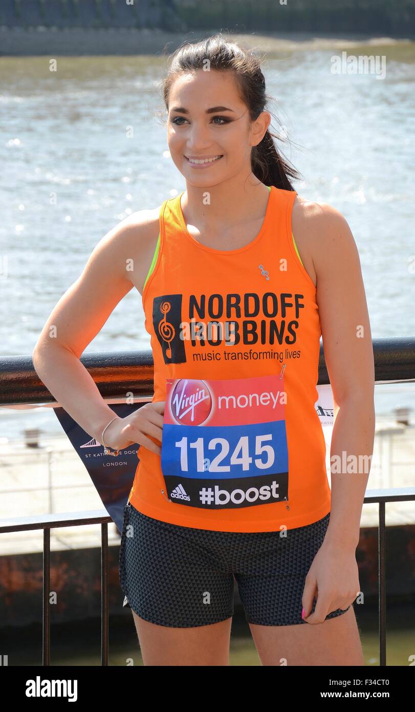 London, UK. Laura Wright at London Marathon 2014 Celebrities Photocall ...
