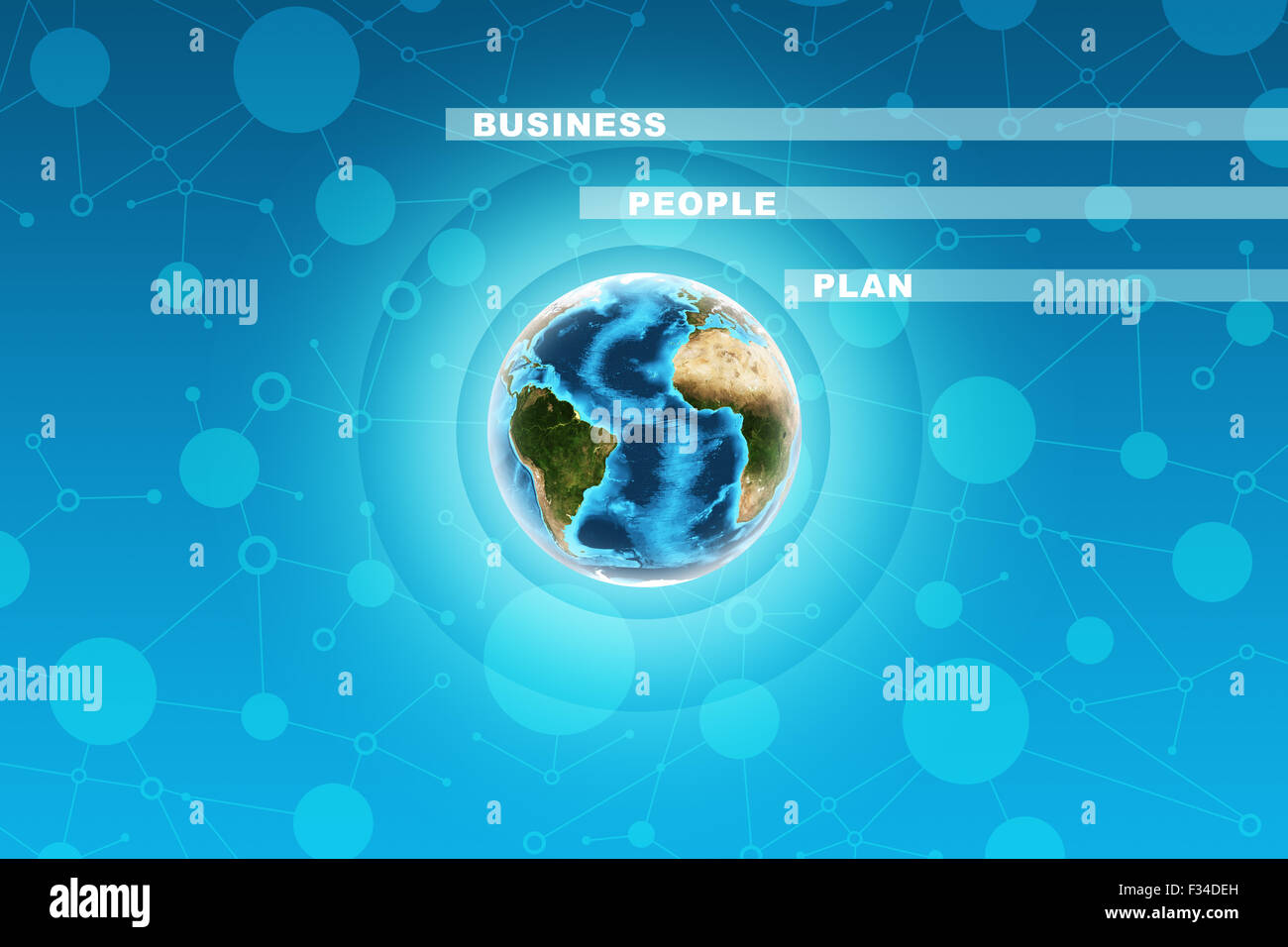 Earth with circles Stock Photo - Alamy