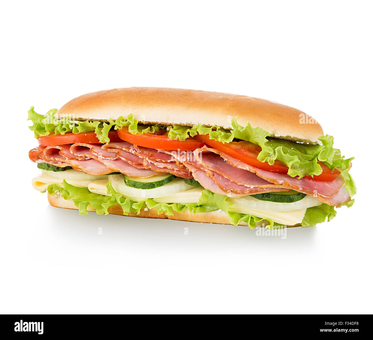 Sandwich isolated on white background Stock Photo - Alamy