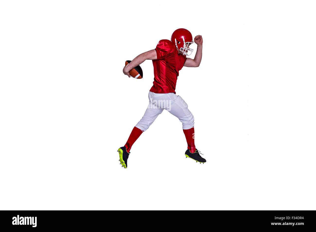 American football player running with the ball Stock Photo - Alamy