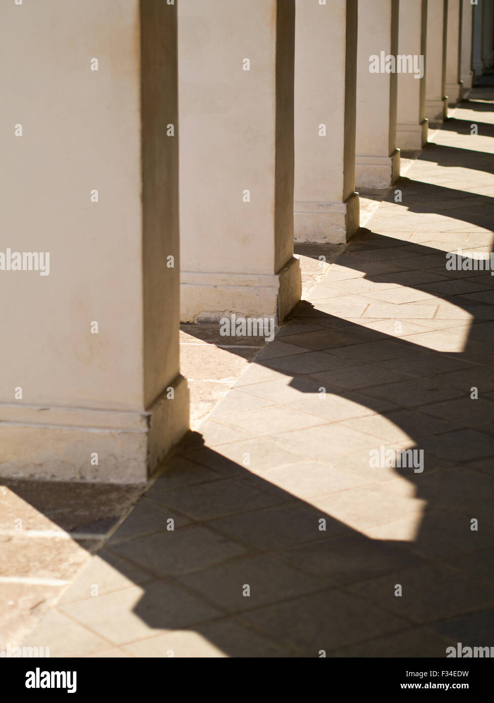 view of Row of pillars Stock Photo - Alamy