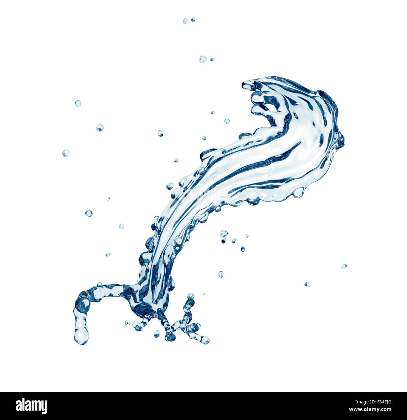 splash of water isolated on white with clipping path Stock Photo - Alamy