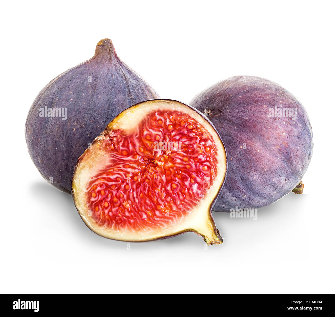 Fresh juicy figs cut Cut Out Stock Images & Pictures - Alamy