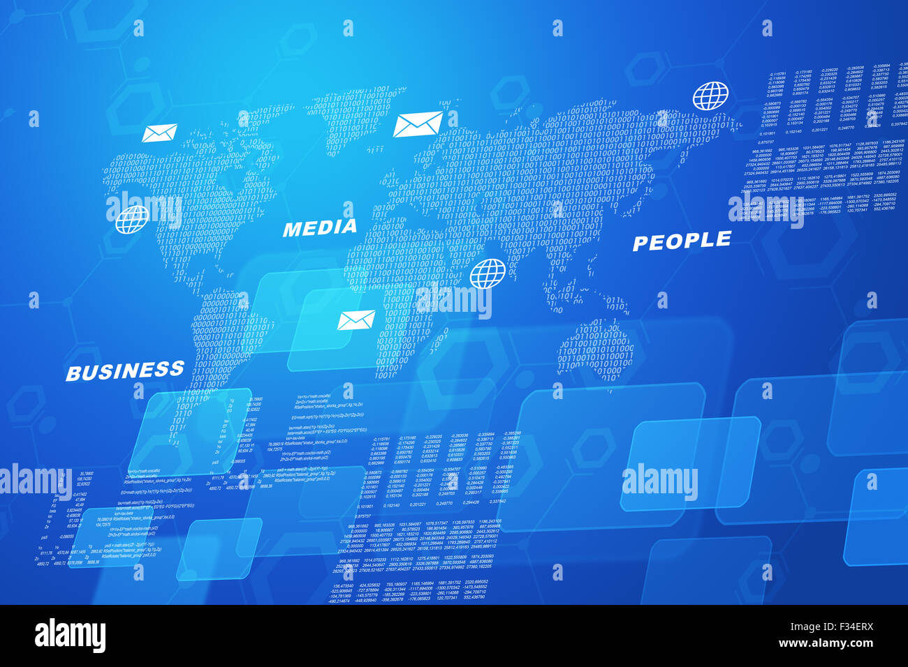Number world map with charts Stock Photo - Alamy