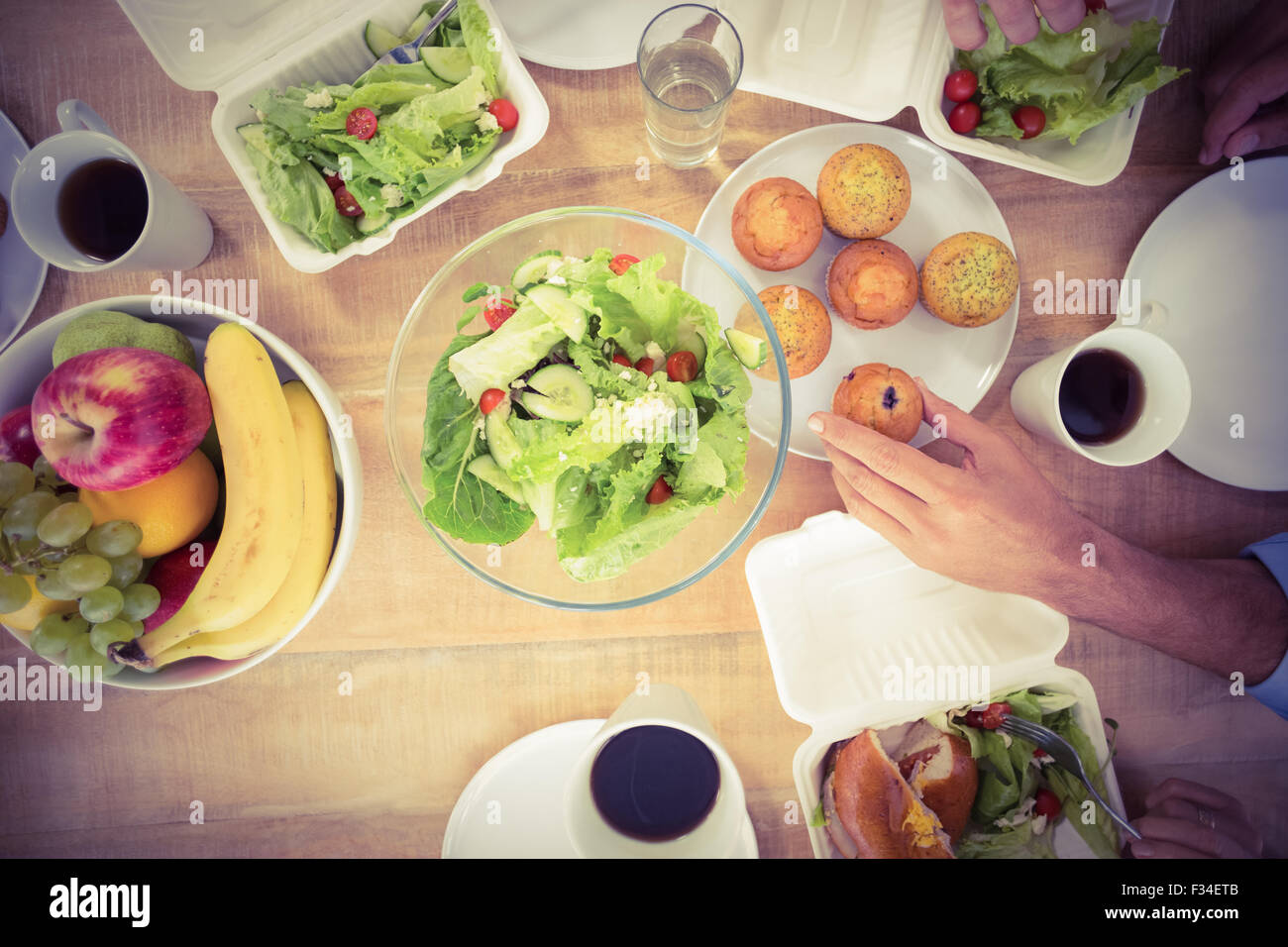 Business people having lunch together Stock Photo - Alamy