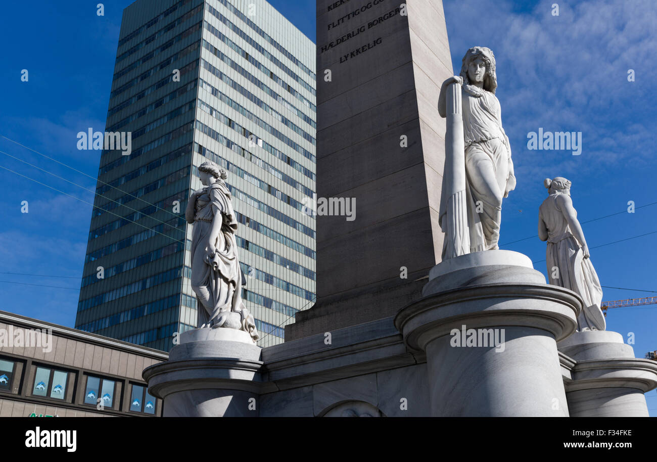 Stone sculptures in downtown, Copehagen, Denmark Stock Photo - Alamy