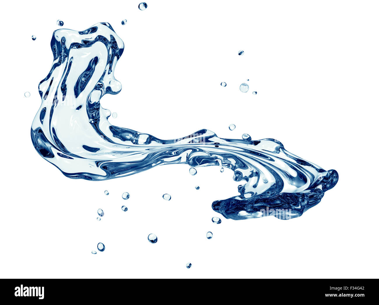 splash of water isolated on white with clipping path Stock Photo - Alamy