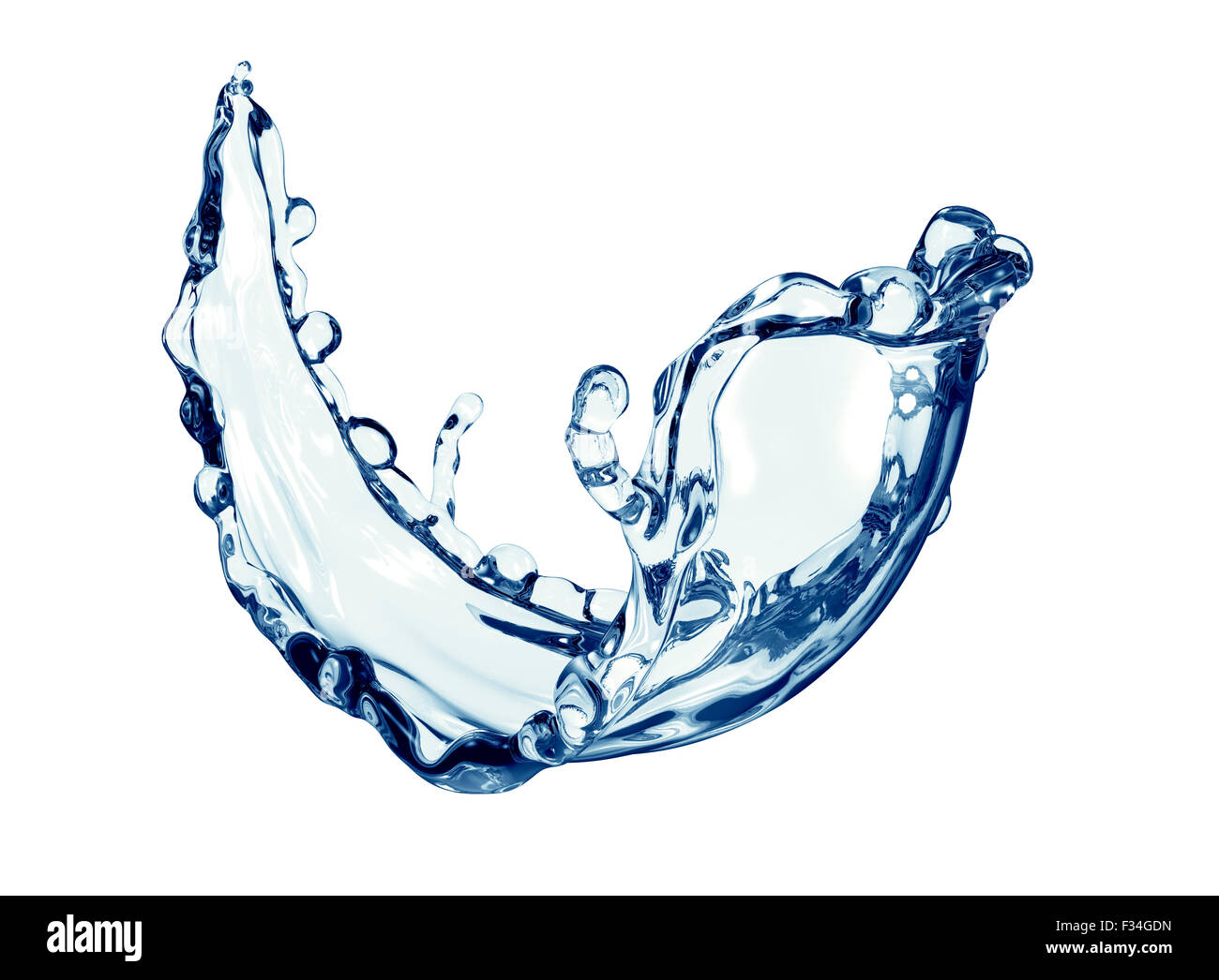 splash of water isolated on white with clipping path Stock Photo - Alamy