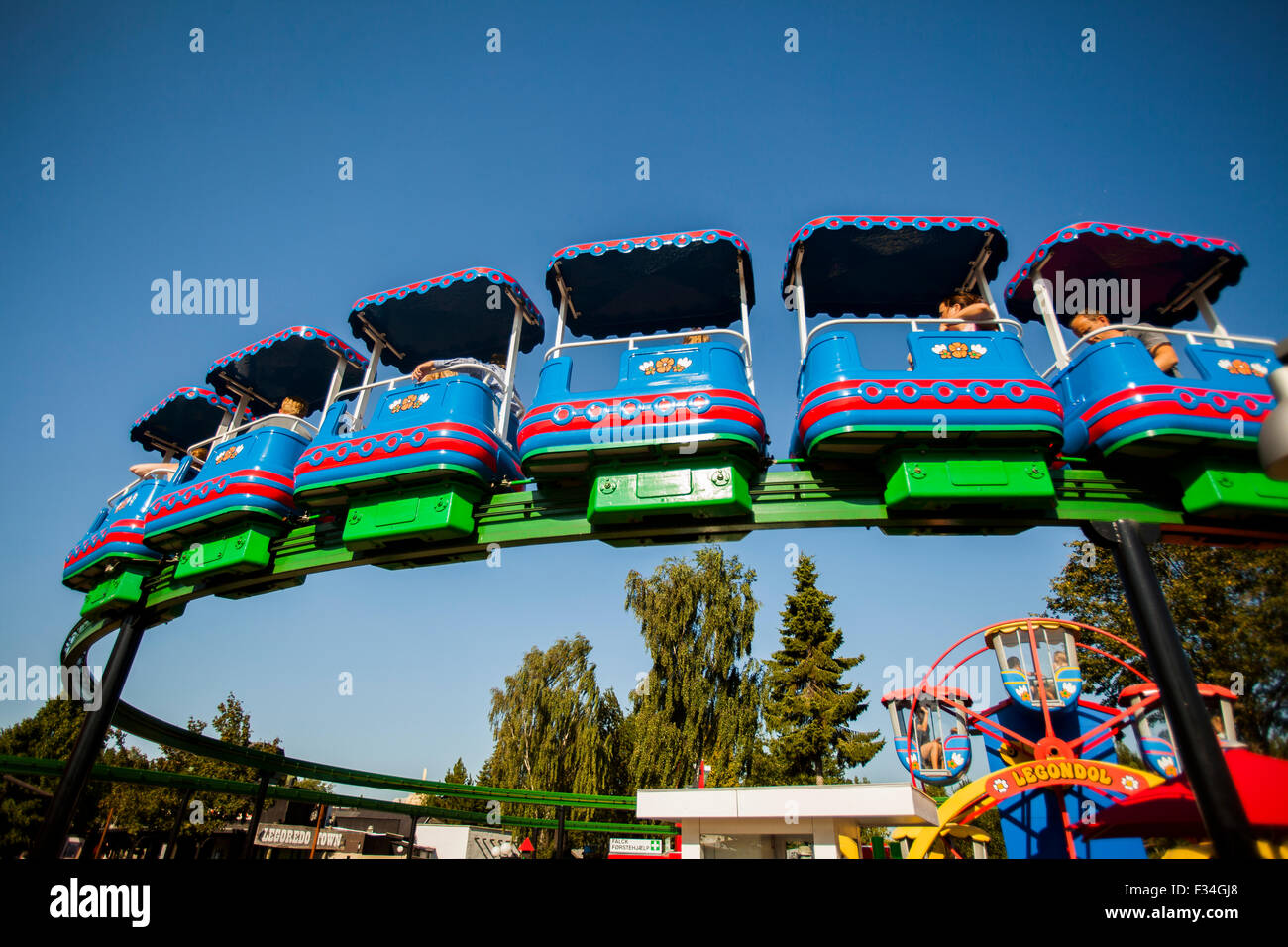 Billund, Denmark -23 Aug 2015- Train attraction in Legoland amusement ...