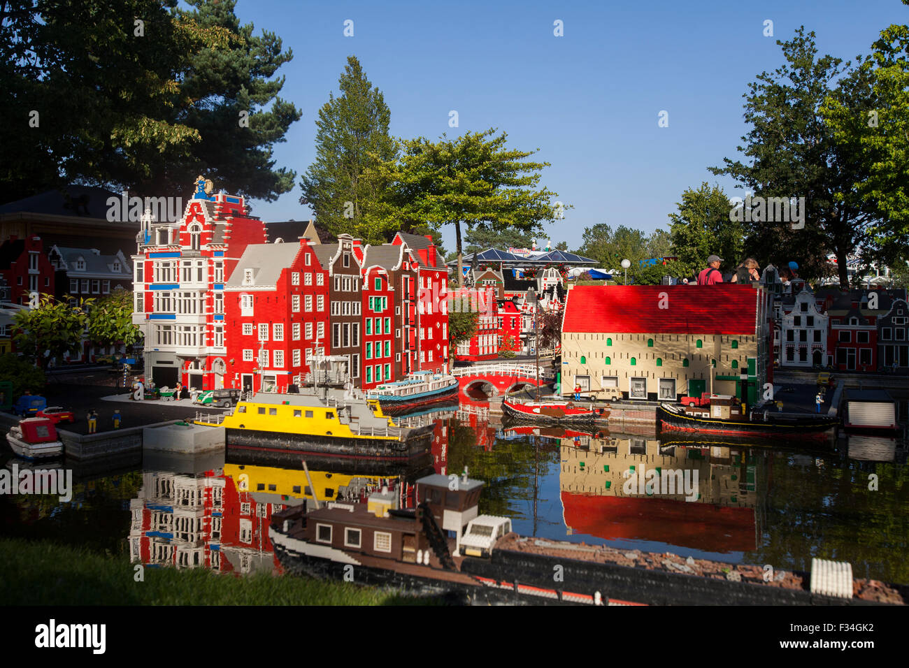 Billund, Denmark -23 Aug 2015- Model of Amsterdam made with lego pieces ...