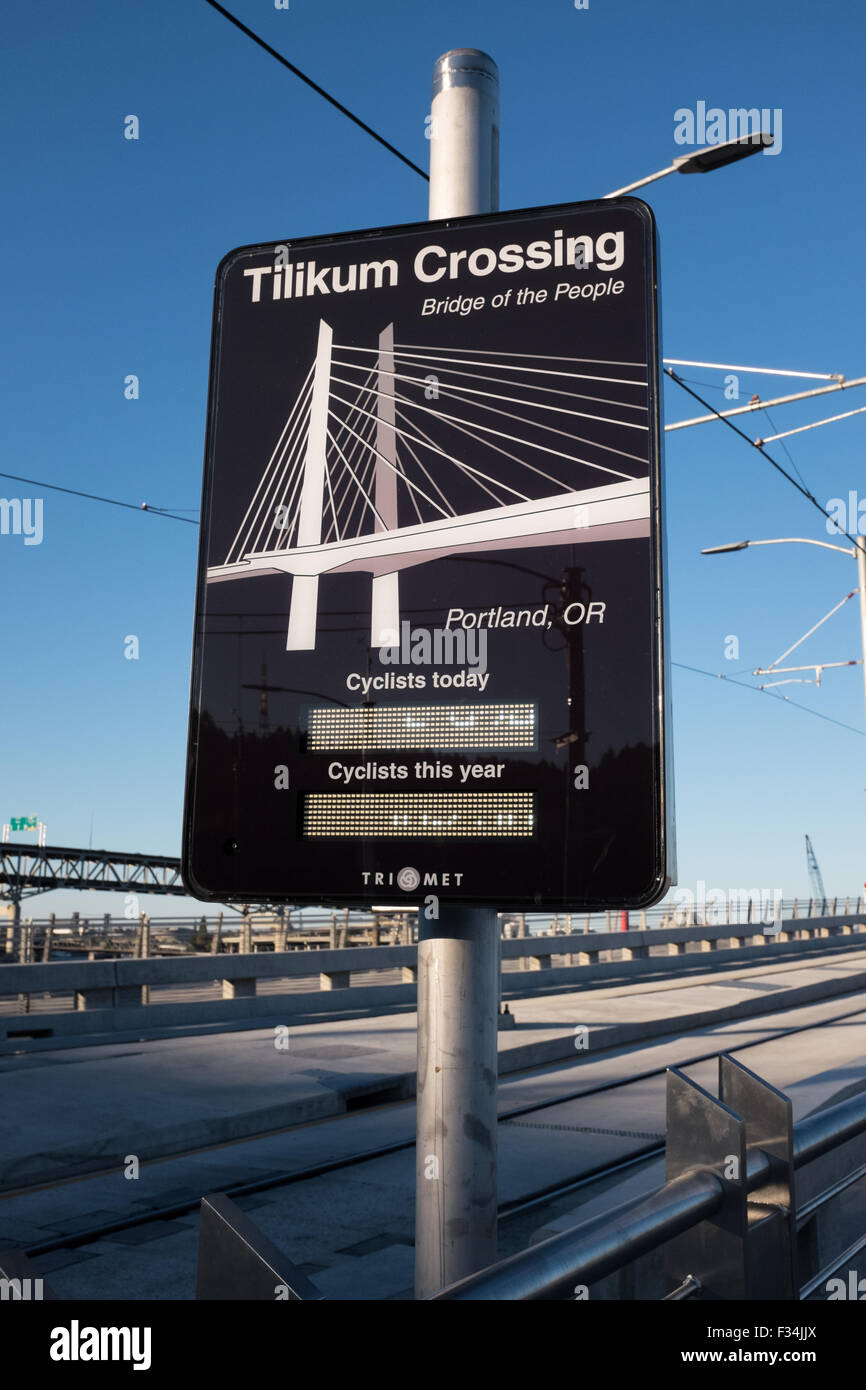 The new 2015 bridge in Portland, Oregon. The Bridge is named Tillicum ...