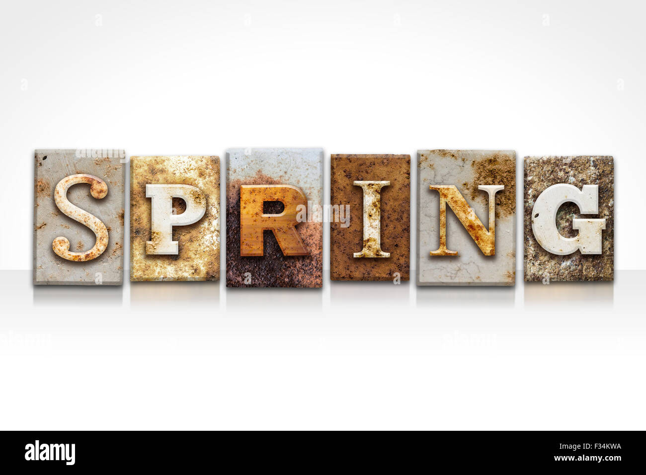 Word spring written in vintage hi-res stock photography and images - Alamy