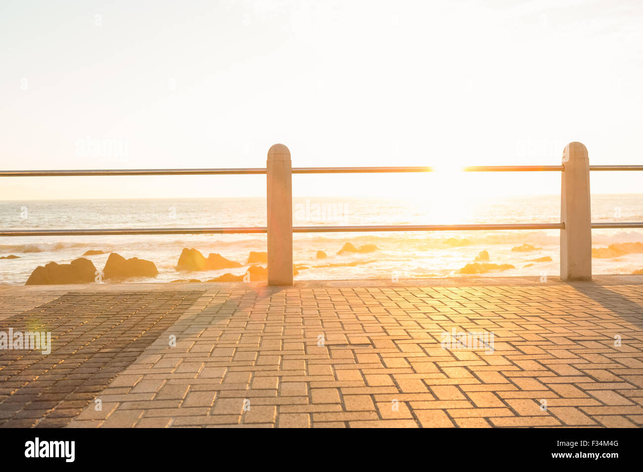 Railing on a promenade Stock Photo - Alamy