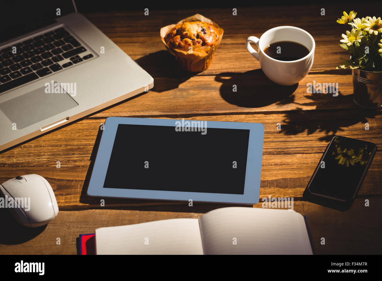 View of a desk Stock Photo - Alamy