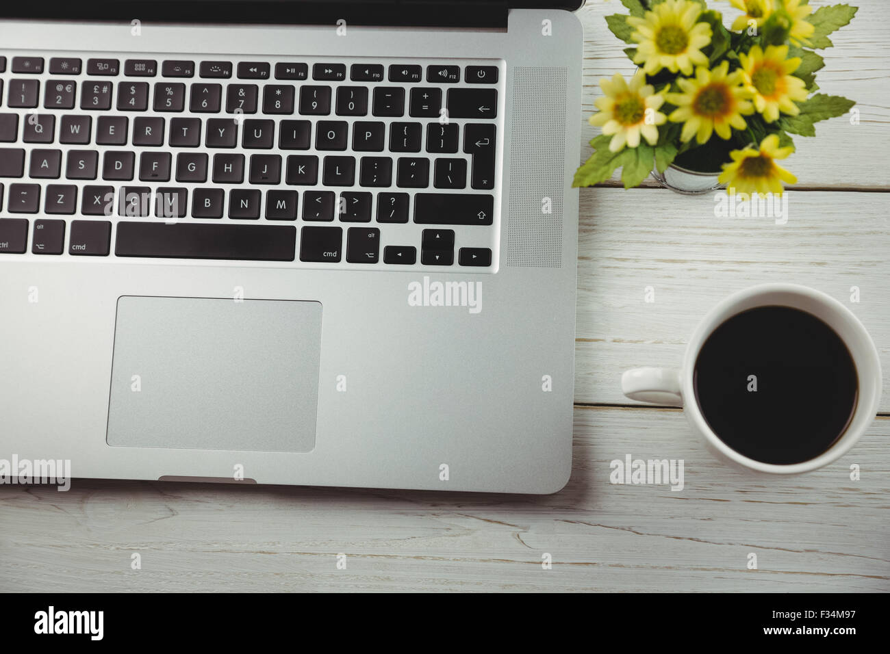 Overhead view of a desk Stock Photo - Alamy
