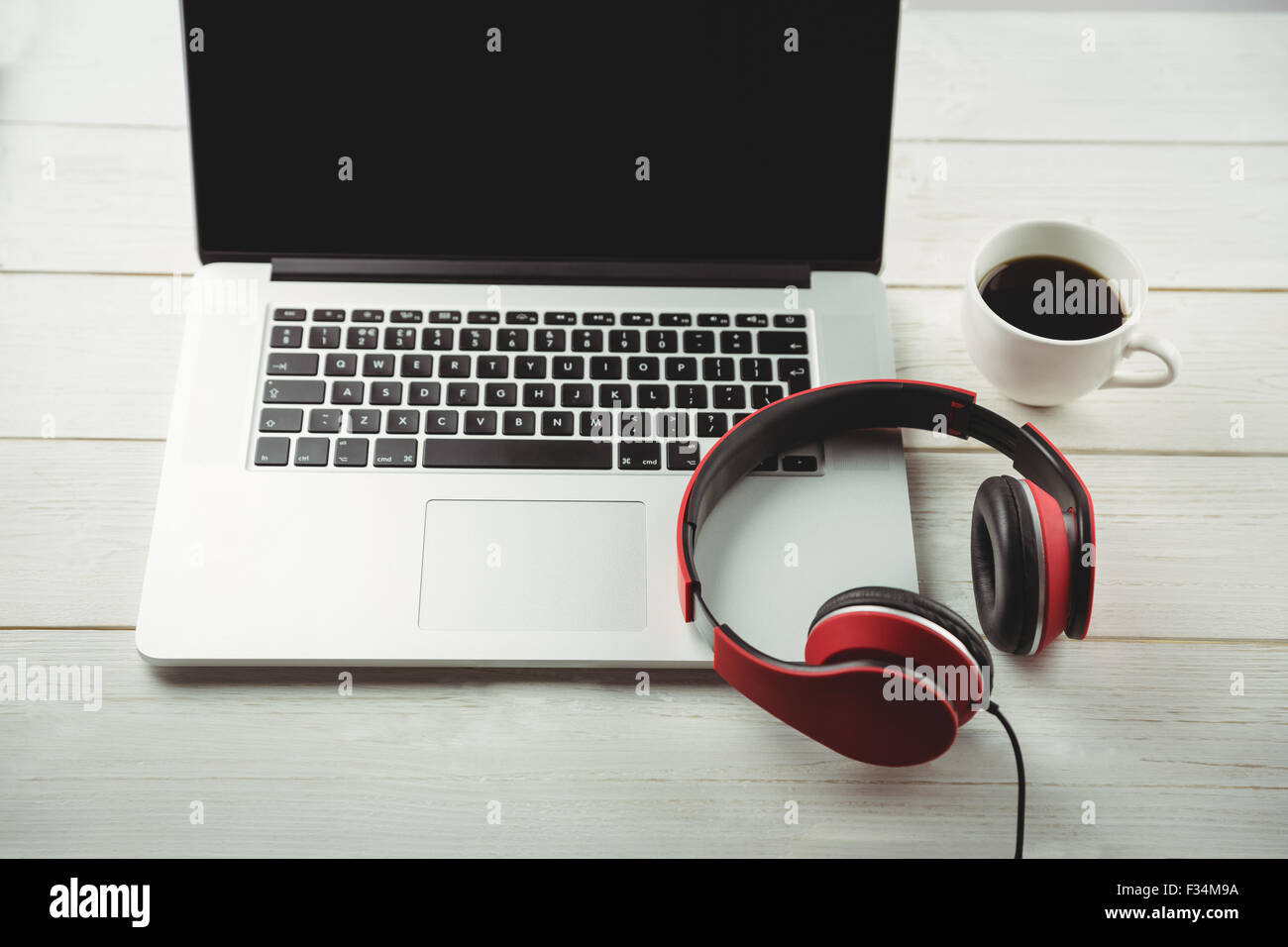 Overhead view of a desk Stock Photo - Alamy