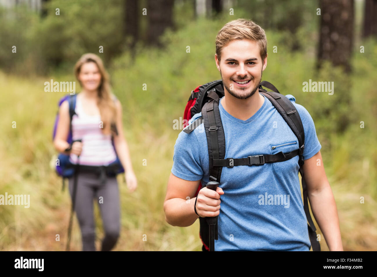 Portrait of a handsome hiker Stock Photo - Alamy